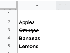 Google Sheets - How To Strike-through or Cross Out Text - knowsheets.com